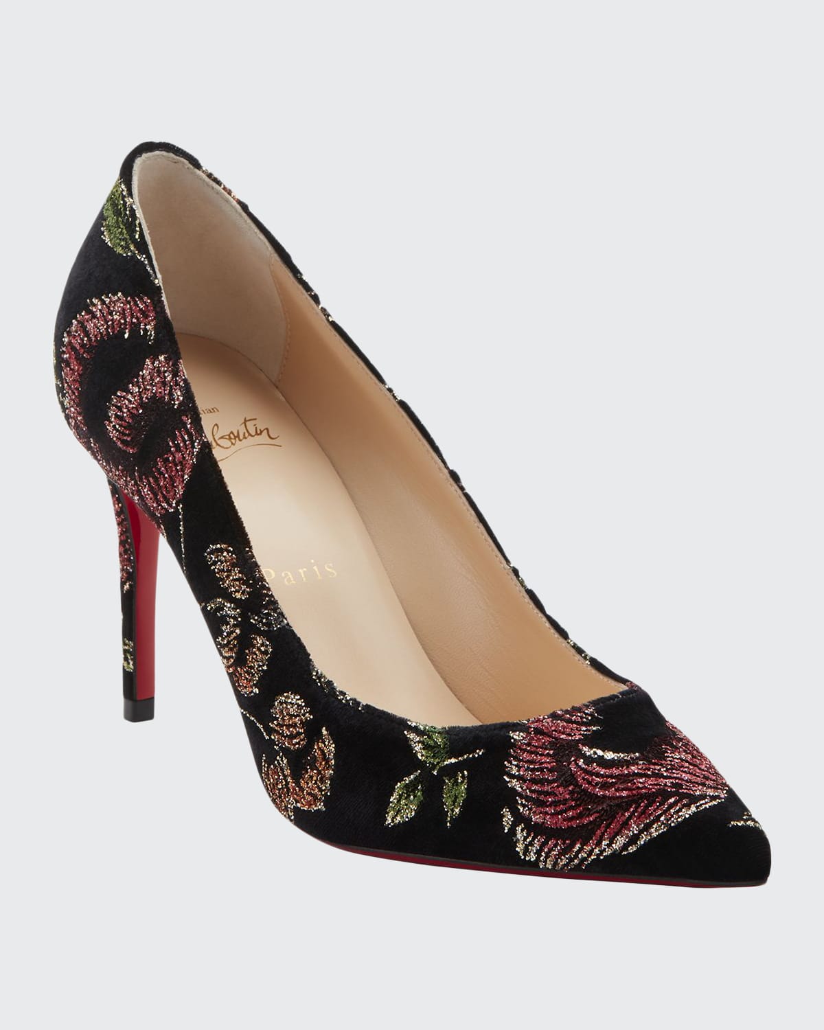 Christian Louboutin Kate Embroidered Red Sole Pumps