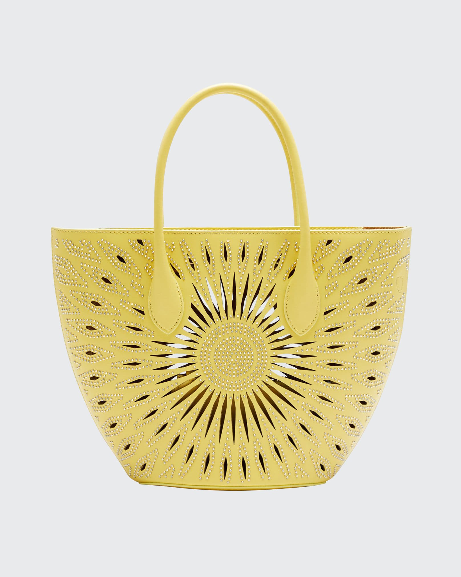 ALAIA Latifa Perforated Leather Tote Bag