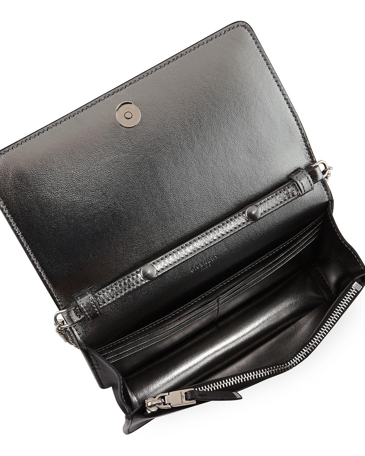 Givenchy Emblem Leather Wallet On Chain