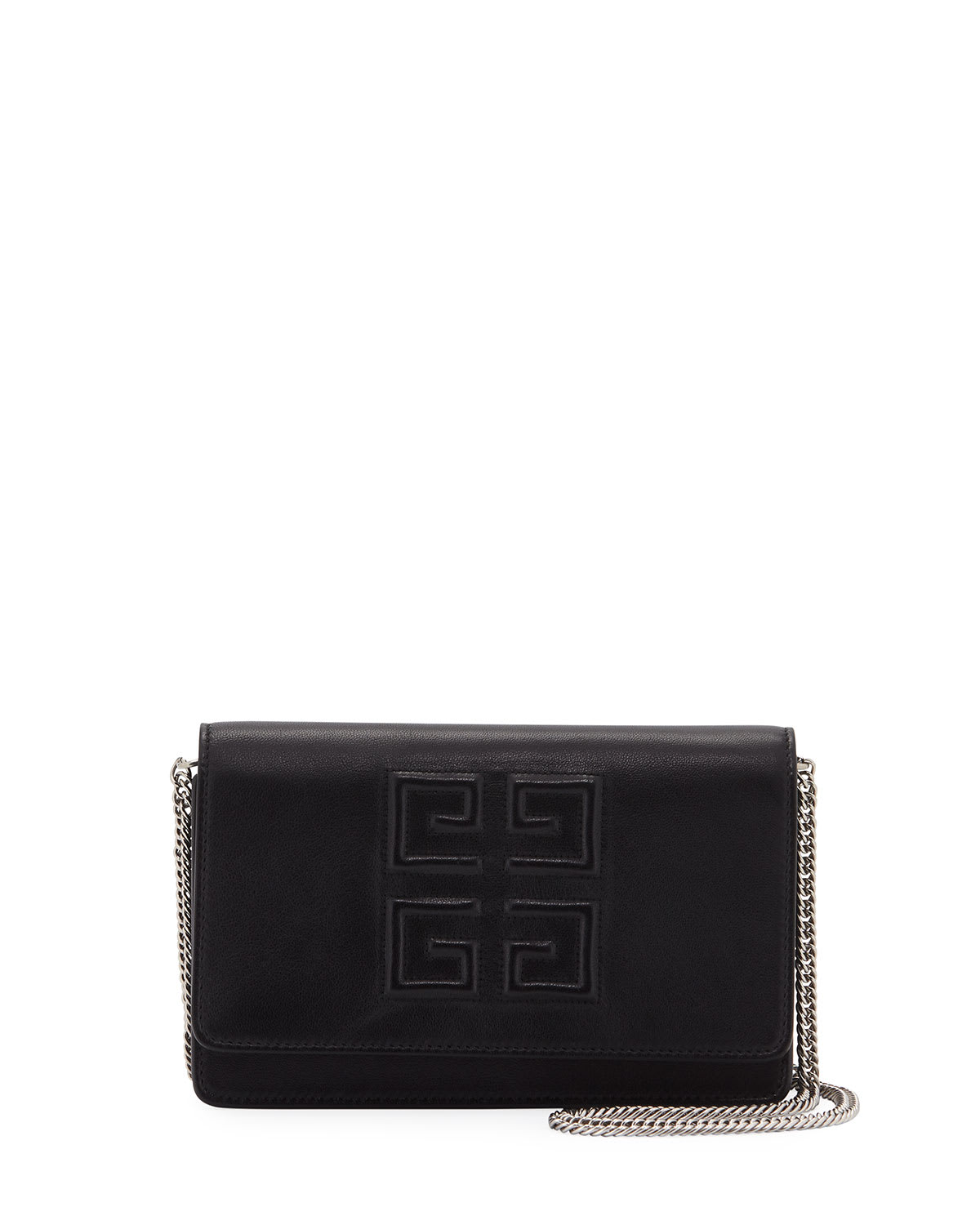 Givenchy Emblem Leather Wallet On Chain