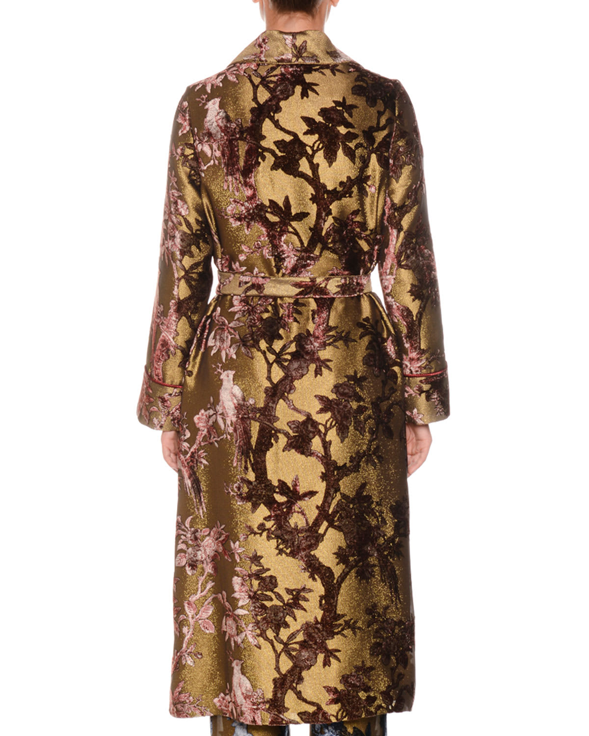 F.R.S For Restless Sleepers Velvet Ramage Metallic Devore Robe