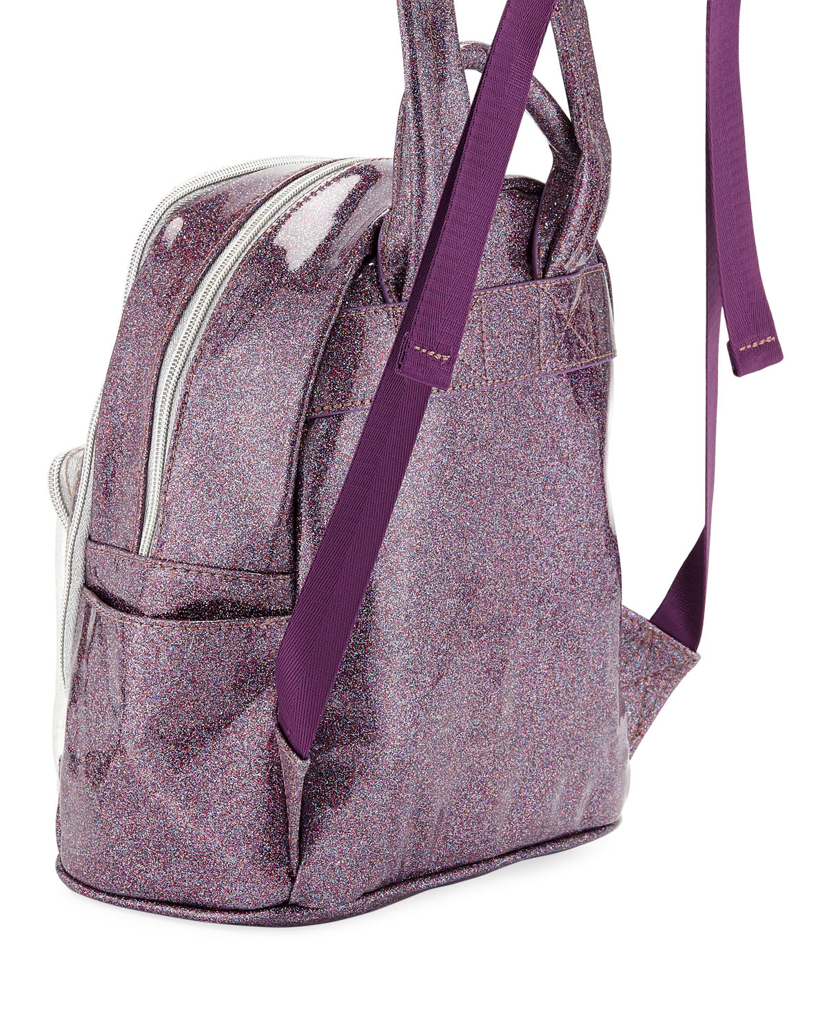 Bari Lynn Girls' Sparkle Backpack w/ Floating Confetti Front Pocket