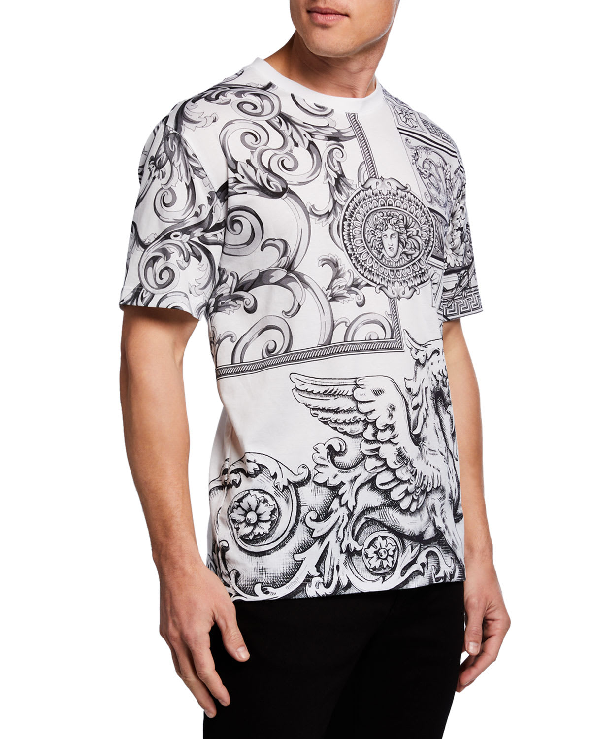 Versace Men's Classical Graphic Print T-Shirt