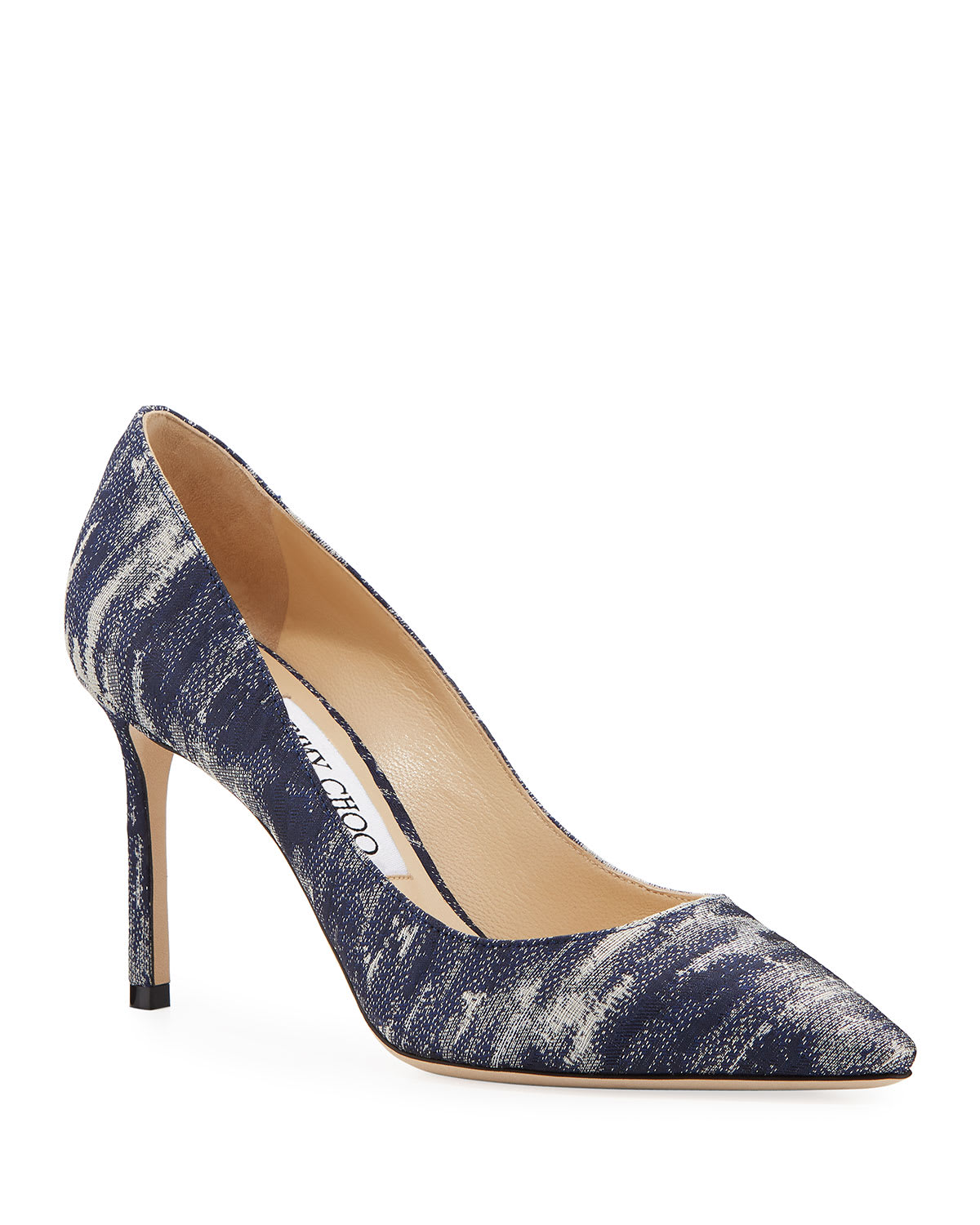 Jimmy Choo Romy Metallic Fabric Pumps