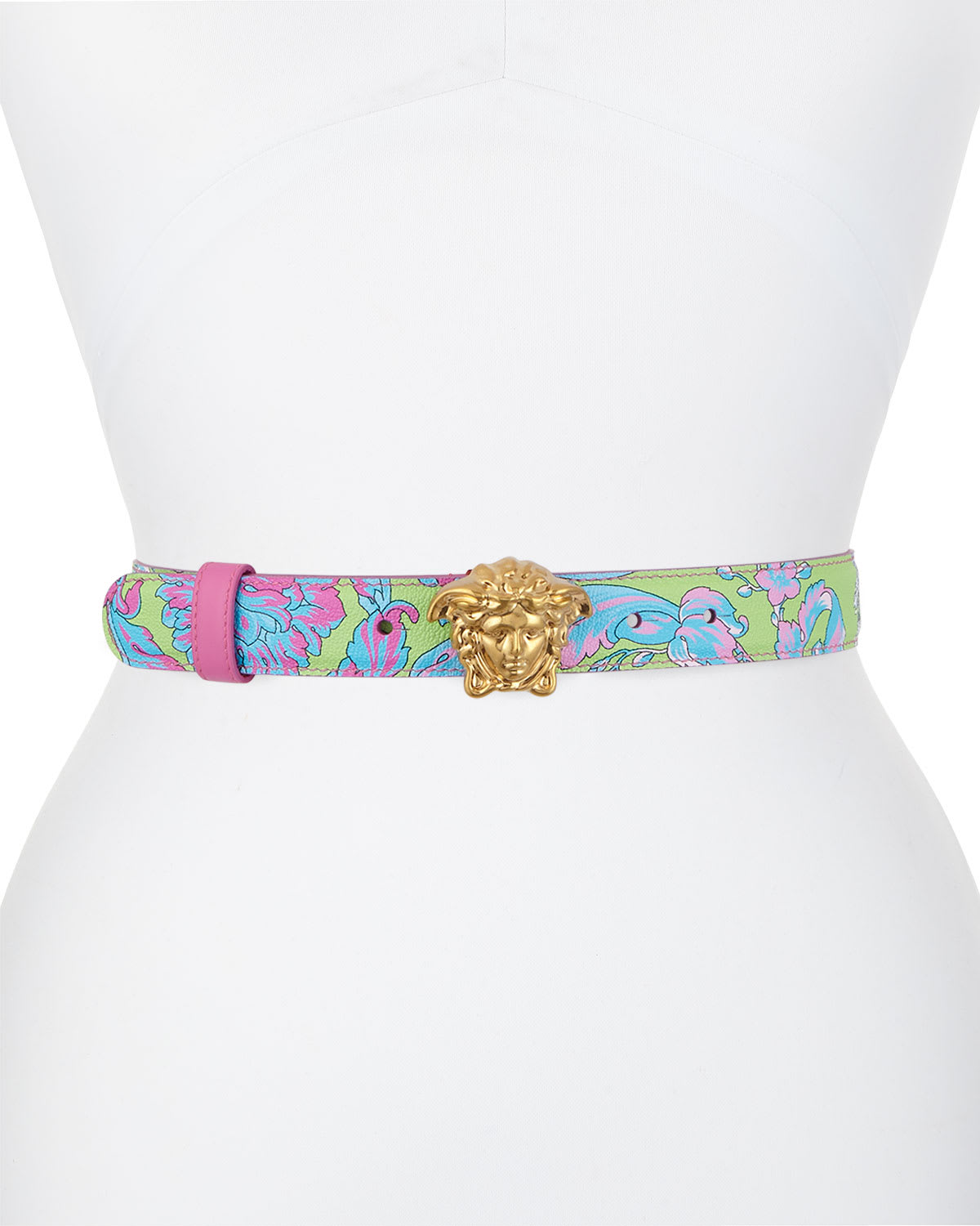 Versace Collection Leather Tribute Medusa Head Belt