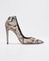 Alexandre Birman Megan Python and Suede High Pumps