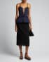 Brock Collection Lace-Up Peplum Top