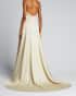 Brandon Maxwell Wool-Silk Gazaar Collared Button-Front Gown