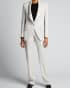 Stella McCartney Oversized Wool Twill Peak-Lapel Tuxedo Jacket