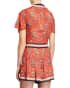 Alice + Olivia Lydia Tie-Front Crop Top