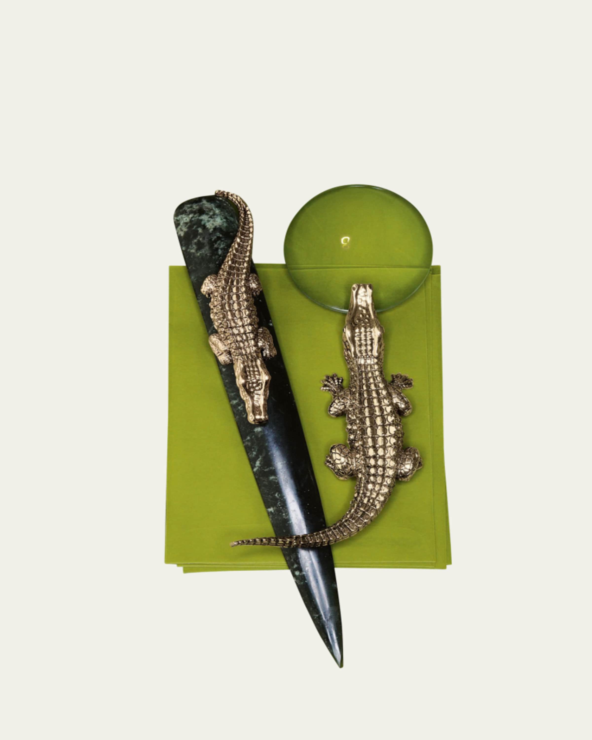 L'Objet Crocodile Square Tray - Bergdorf Goodman