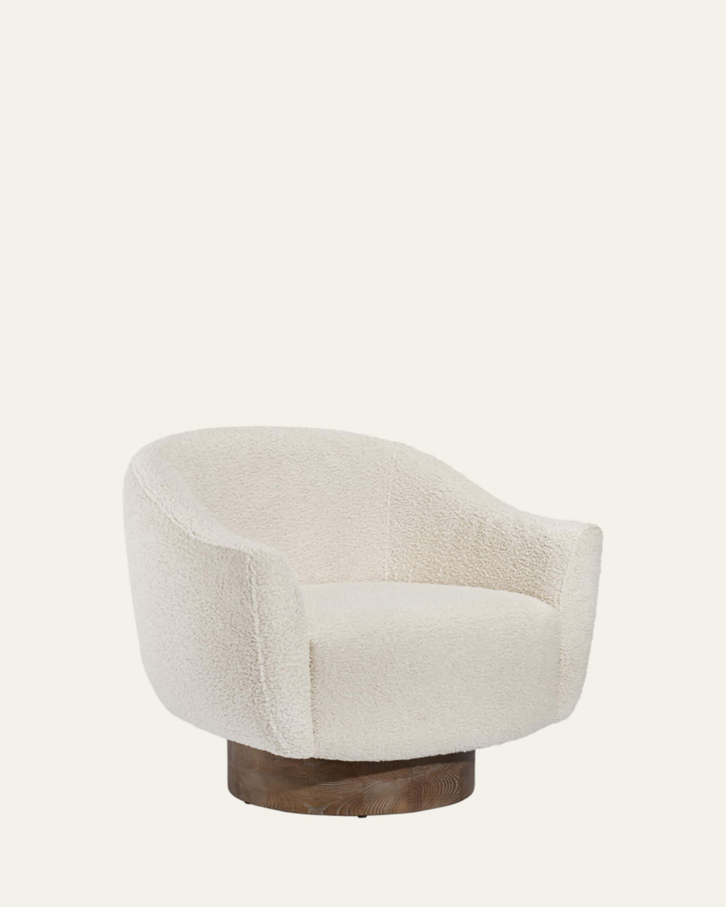 Interlude Home Simone Sheepskin Swivel Chair - Bergdorf Goodman