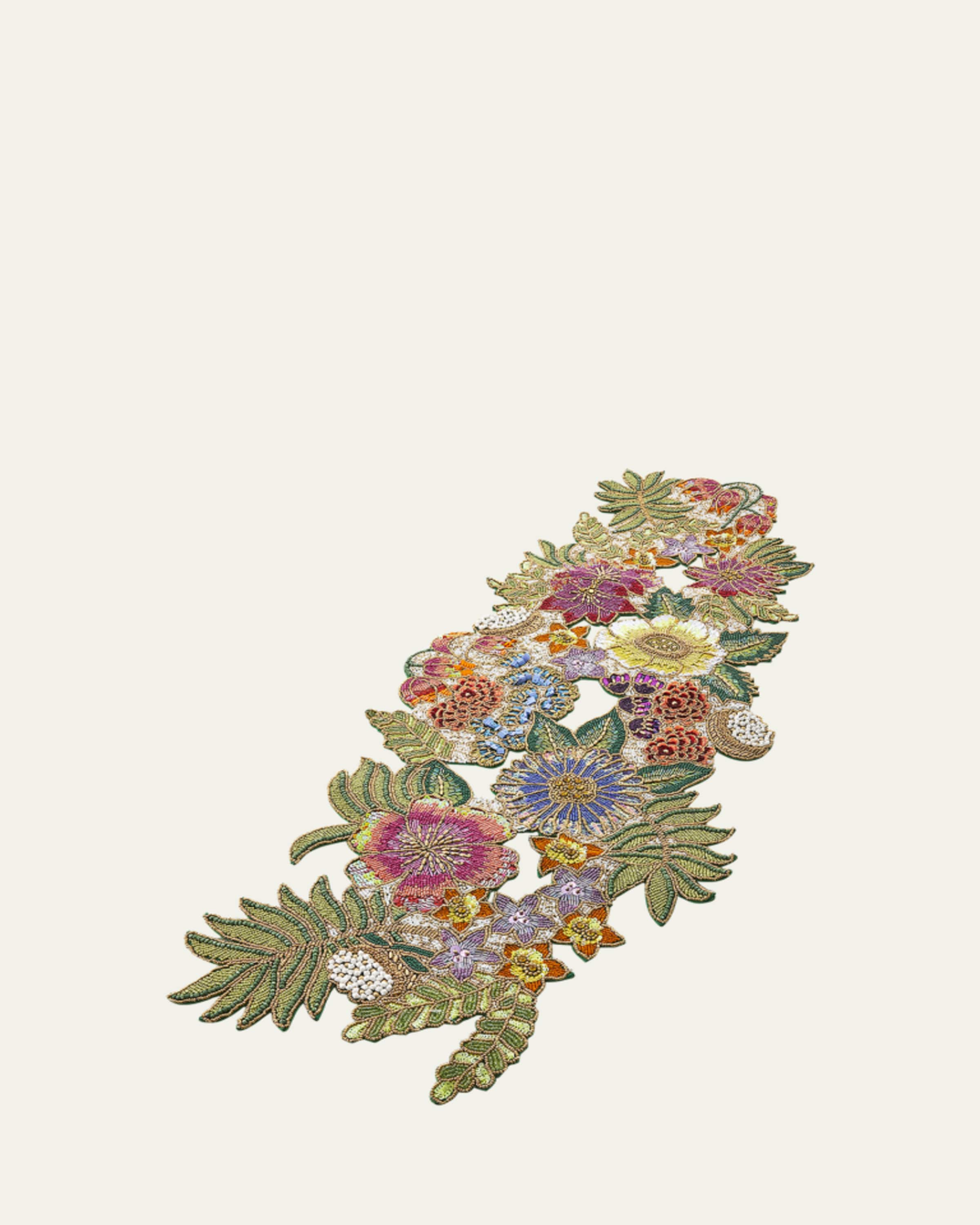Kim Seybert Lagoon Beaded Table Runner, 16" x 39" - Bergdorf Goodman
