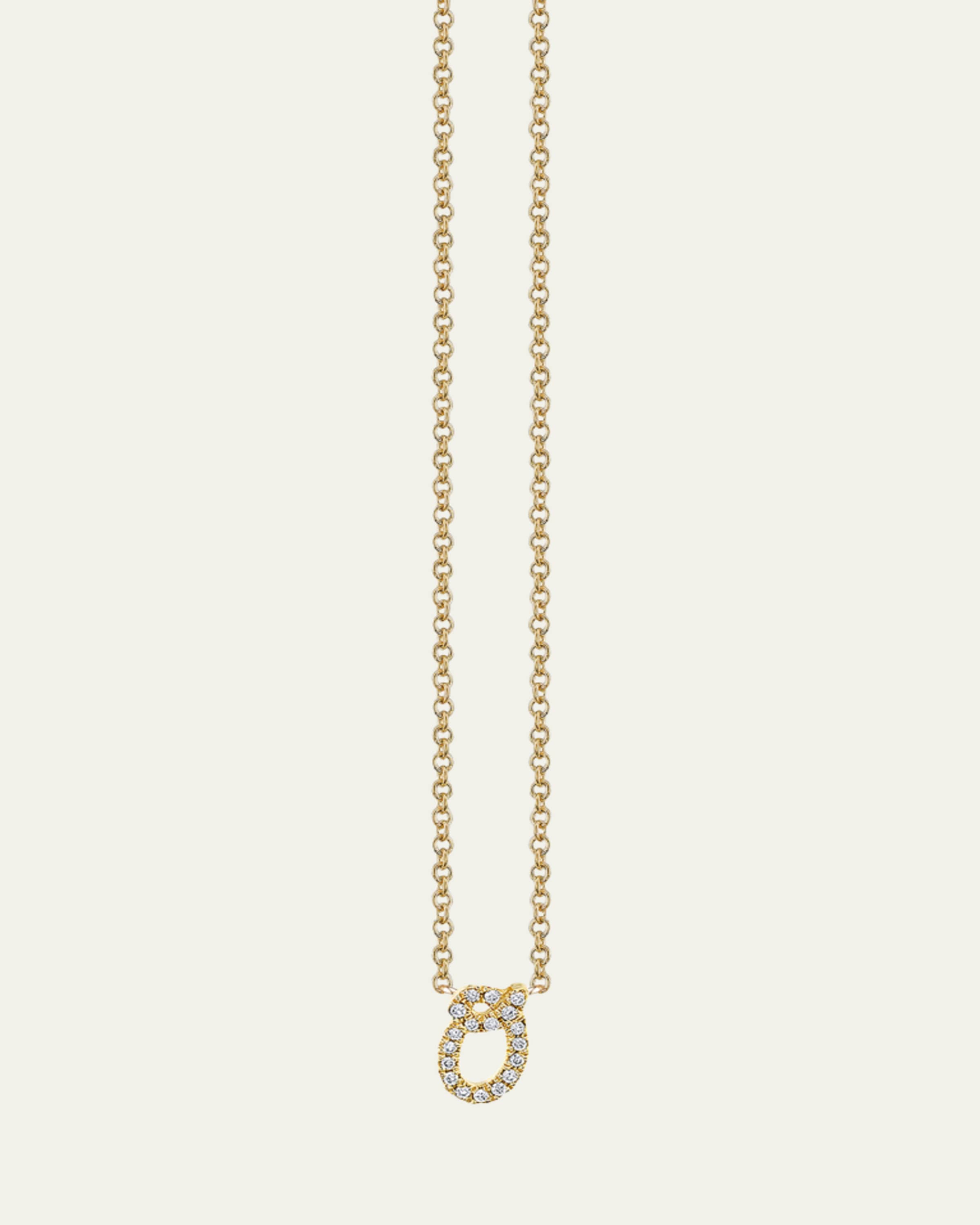 Sydney Evan 14k Diamond Pave Initial Necklace - Bergdorf Goodman