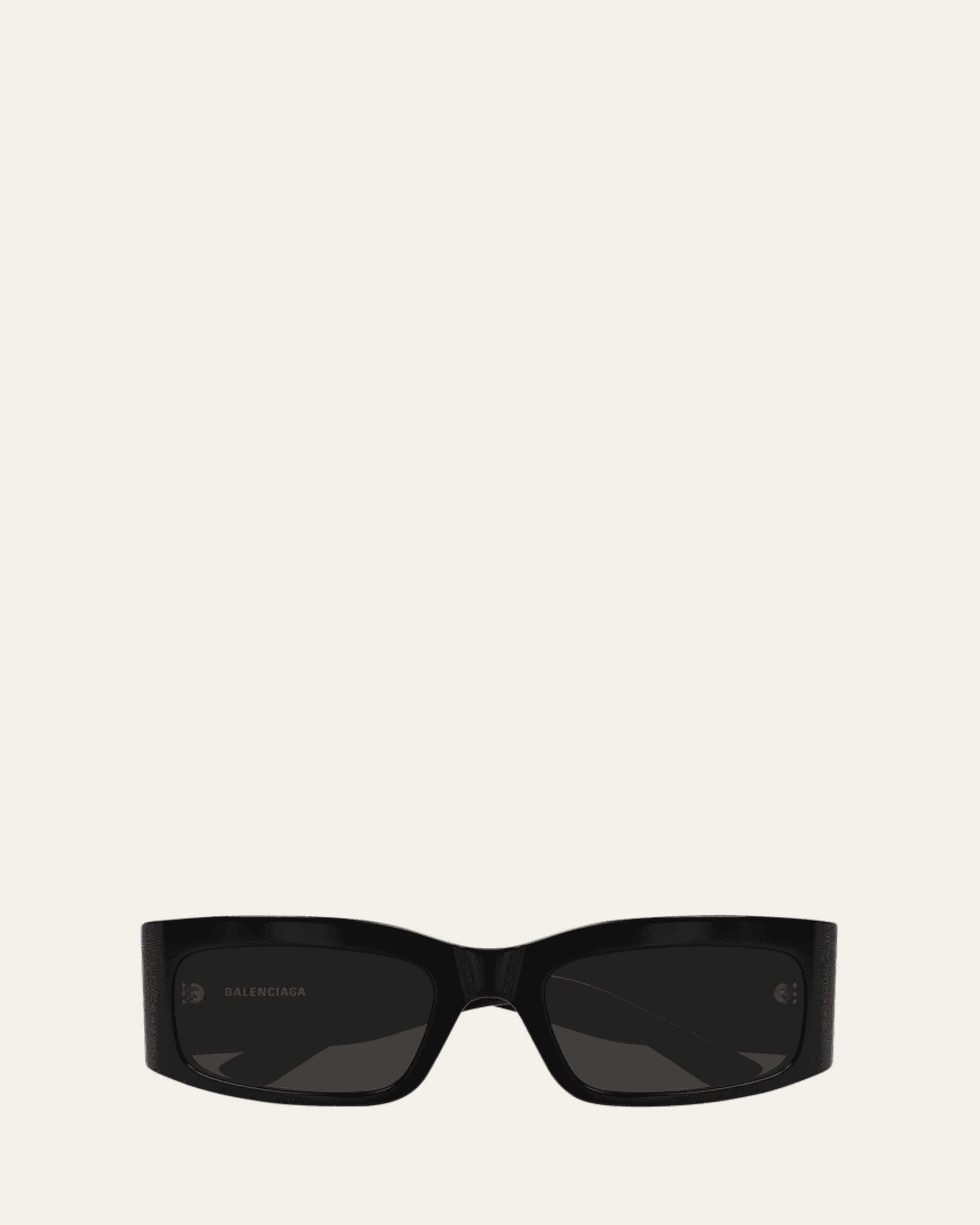 Balenciaga Men's BB0328S Acetate and Nylon Rectangle Sunglasses ...