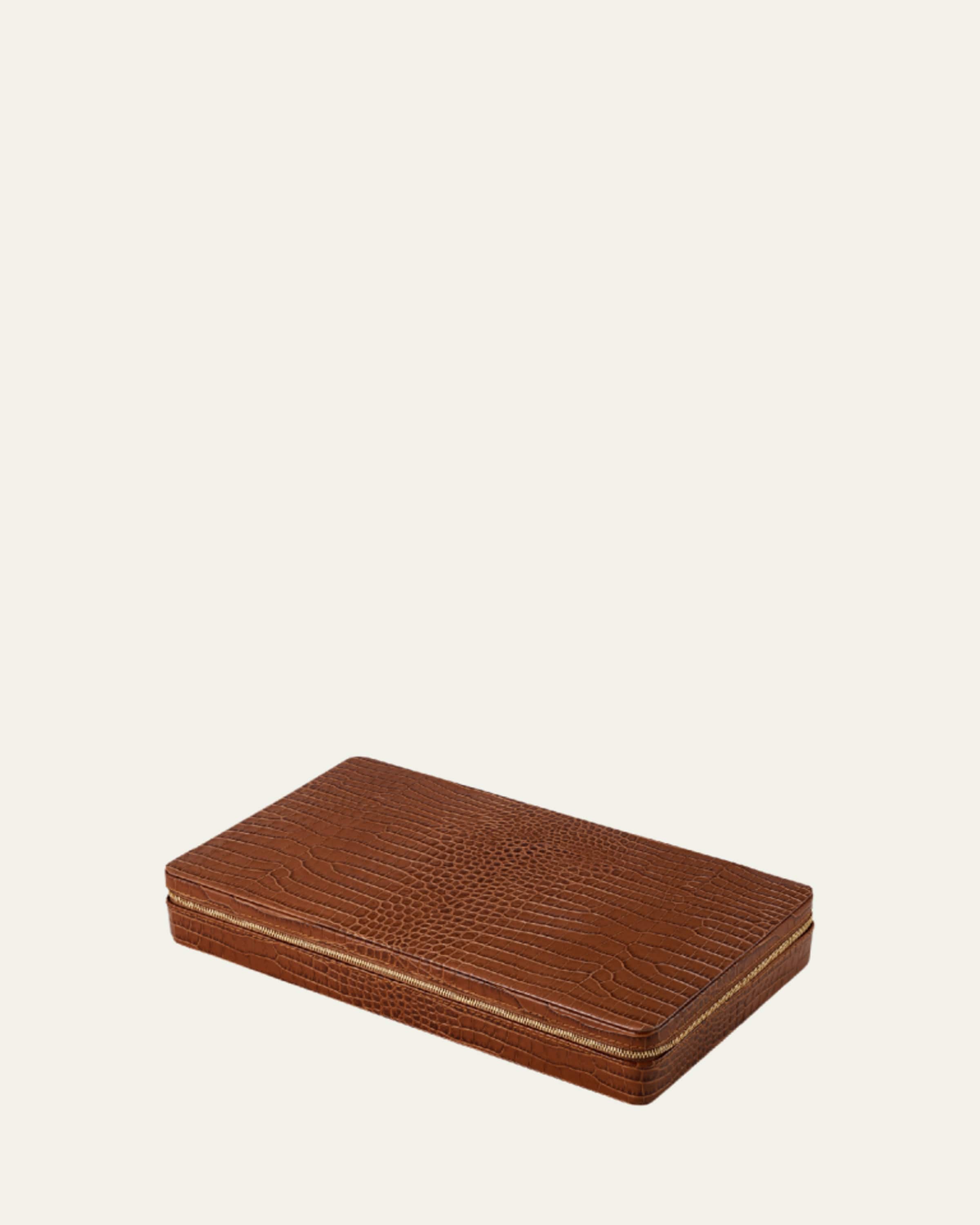 AERIN Enzo Leather Travel Tic-Tac-Toe Set - Bergdorf Goodman