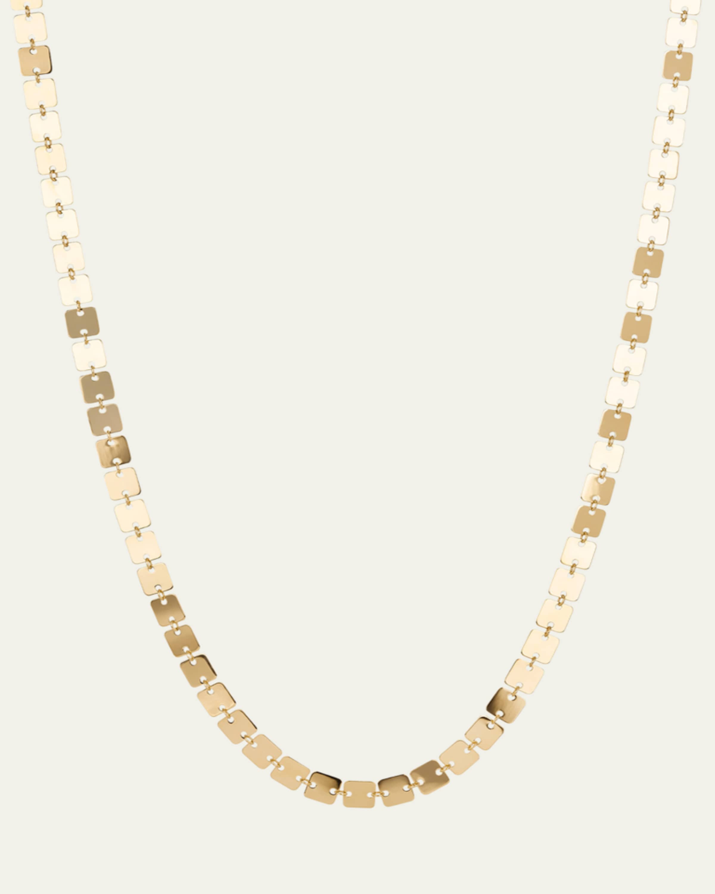Lana 14K Yellow Gold Laser Square Chain Necklace, 18"L - Bergdorf Goodman