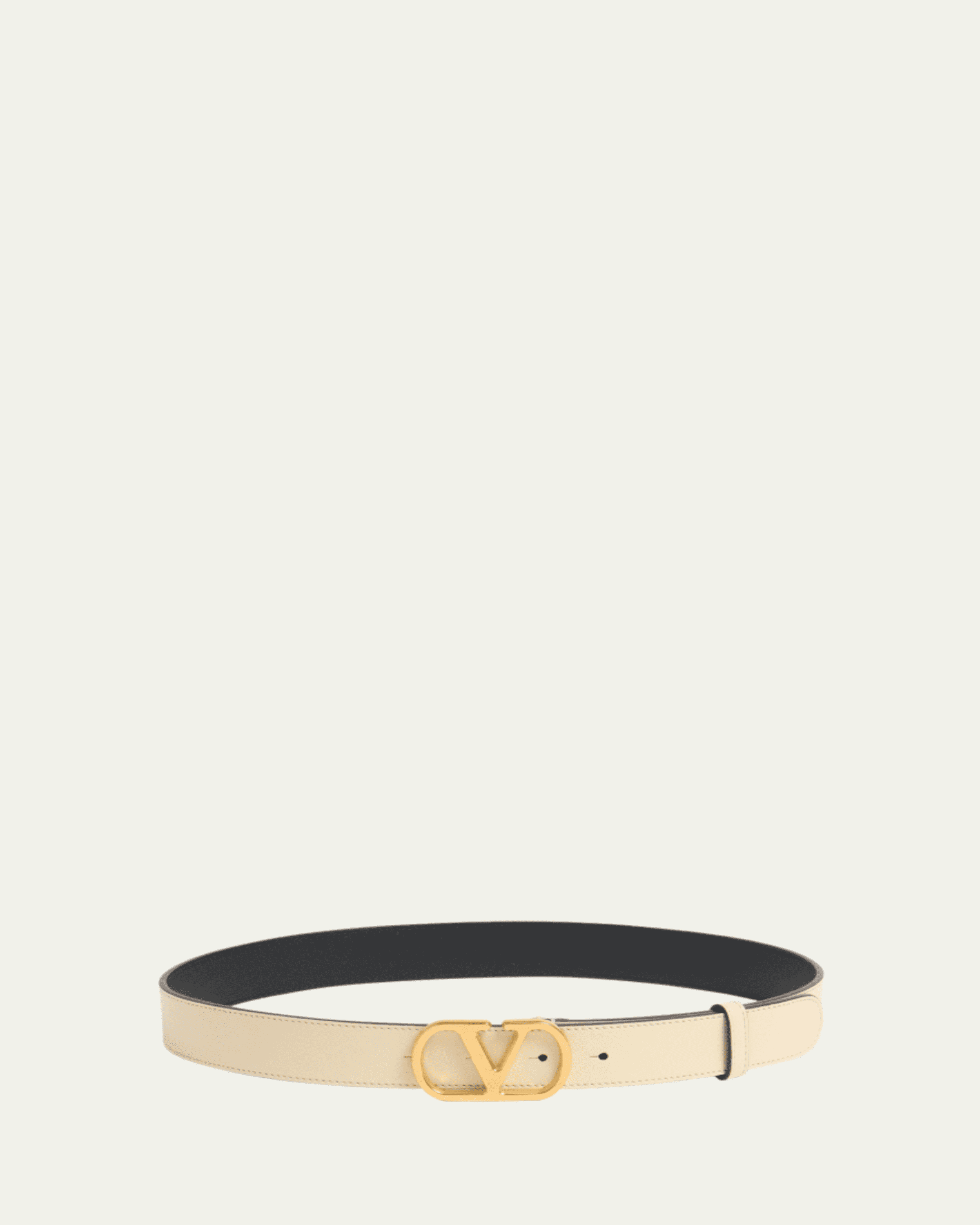 Valentino Garavani VLogo Signature Crystal-Embellished Leather Belt ...