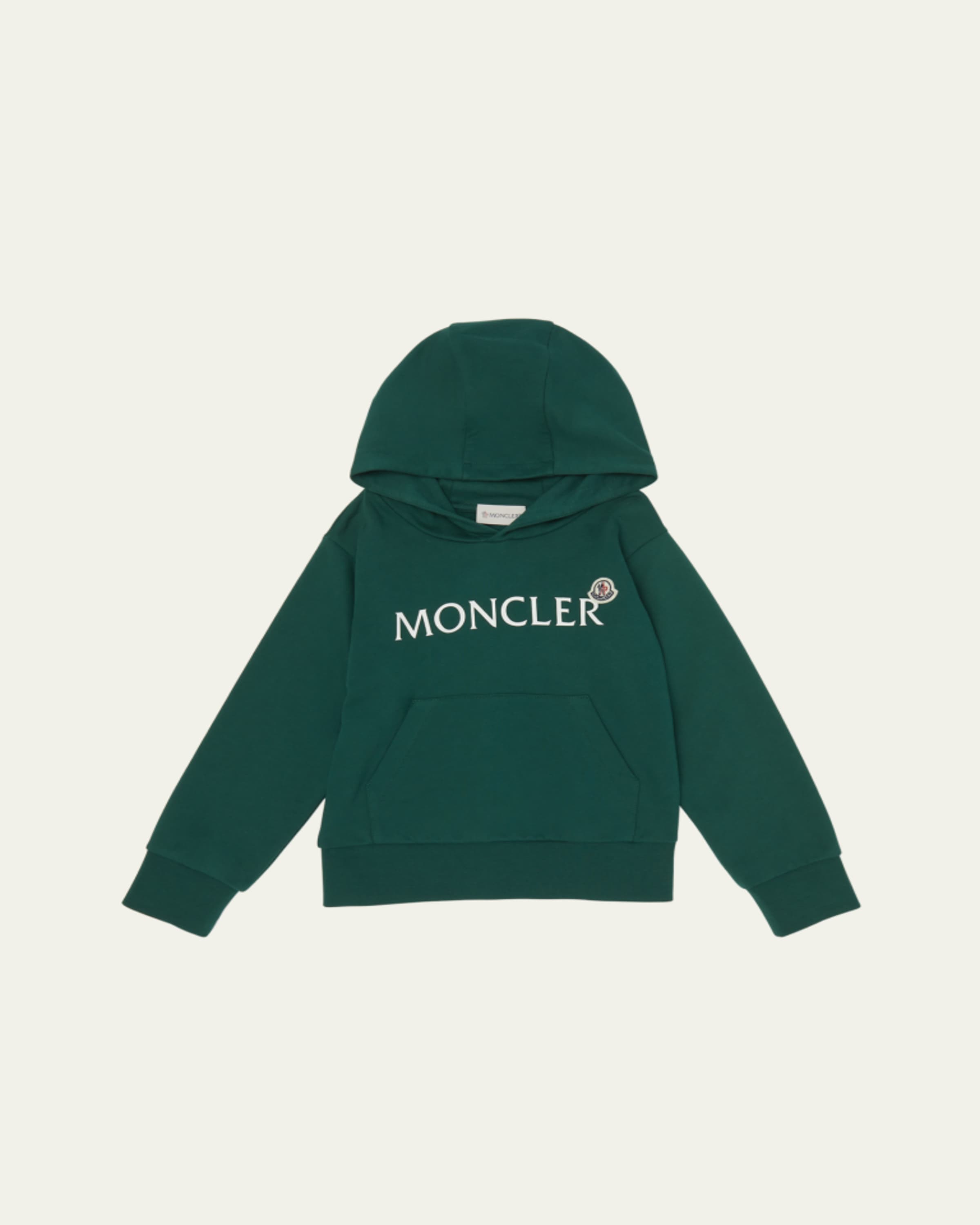 Moncler Girl's Embroidered Logo-Print Hoodie, Size 4-6 - Bergdorf Goodman