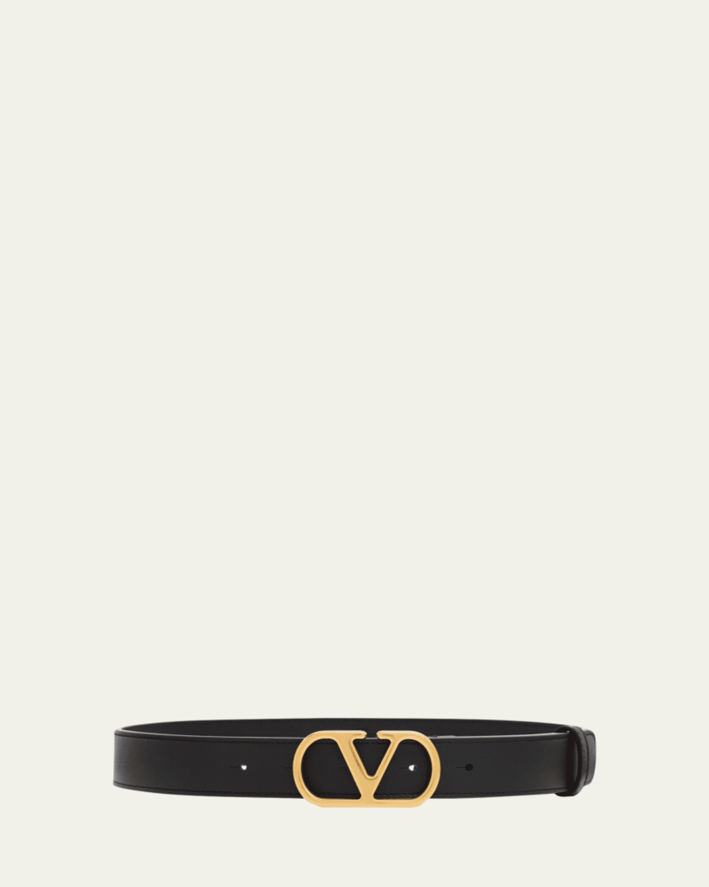 Valentino Garavani VLogo Signature Crystal-Embellished Leather Belt ...