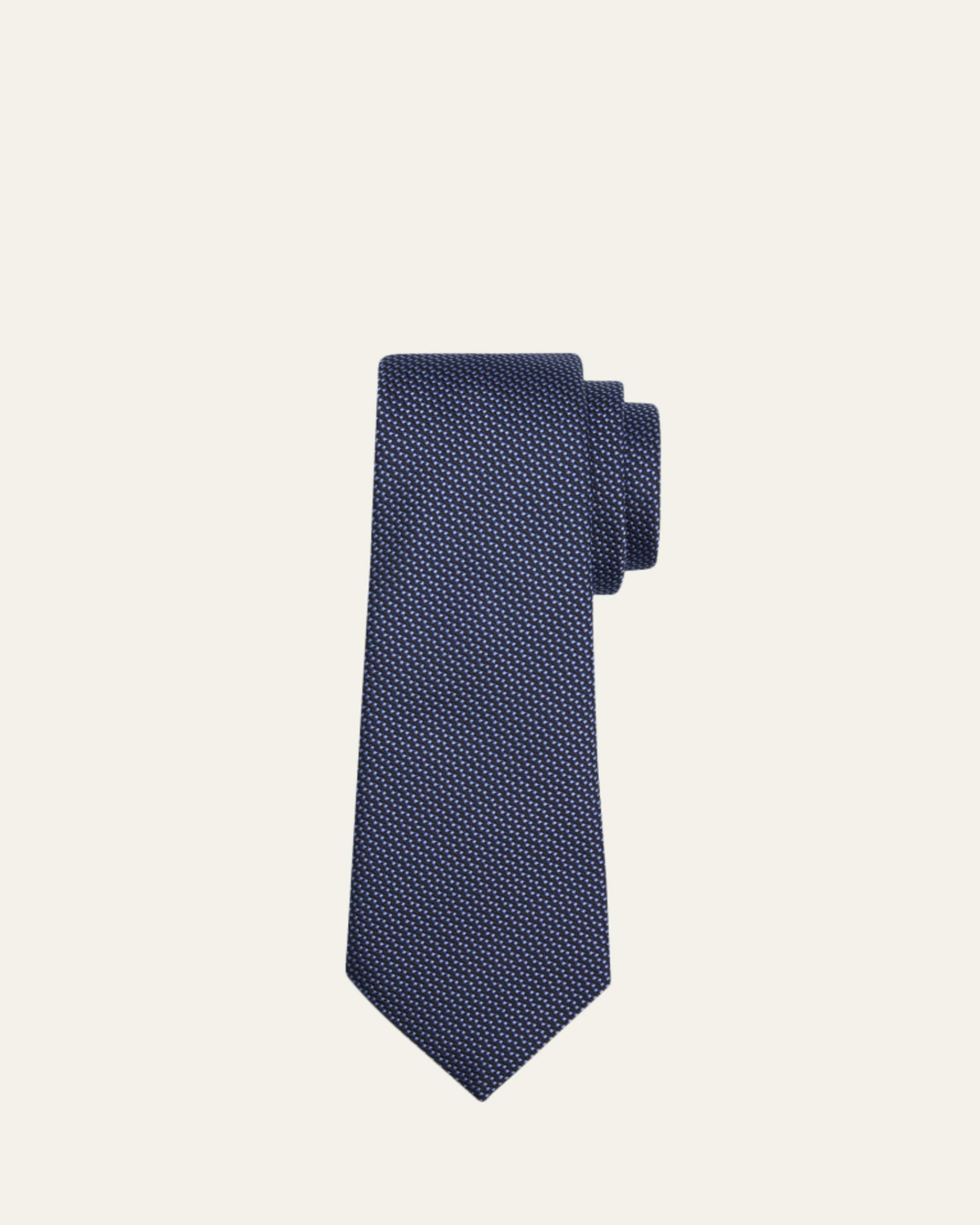 Giorgio Armani Men's Woven Micro-Geometric Circle Silk Tie - Bergdorf ...