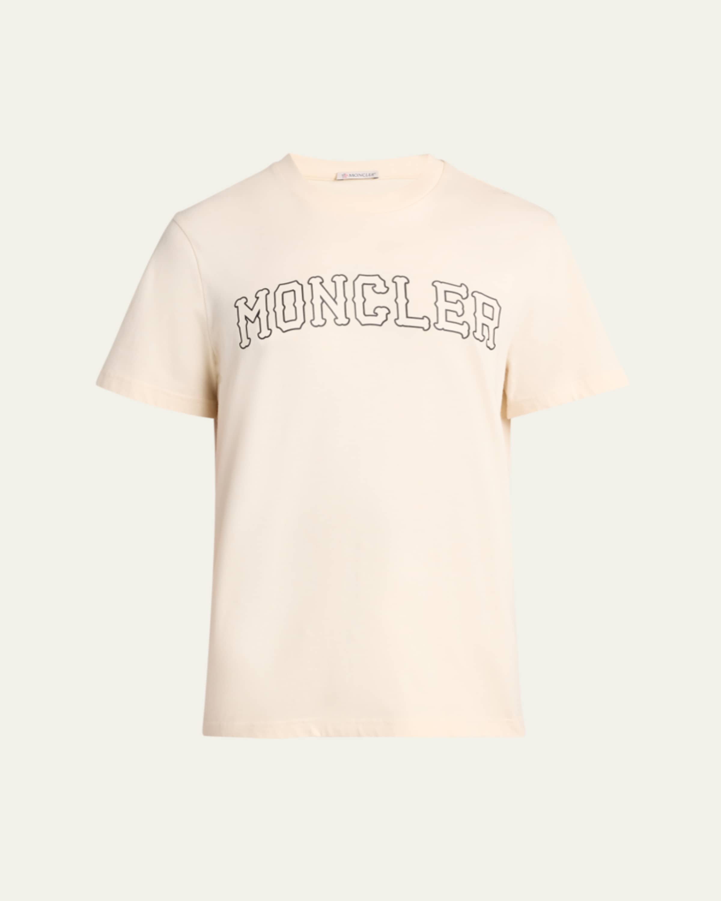 Moncler Men's Terry-Effect Logo Cotton Jersey Crewneck T-Shirt ...
