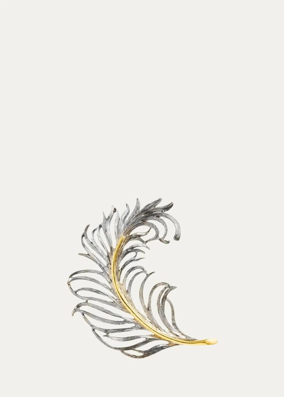 Jan Leslie Men's Sterling Silver Feather Lapel Pin - Bergdorf Goodman
