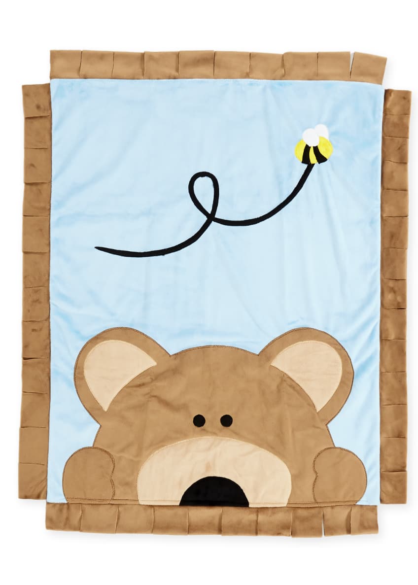 Boogie Baby Peek-a-Boo Bear Baby Blanket, Blue & Matching Items ...