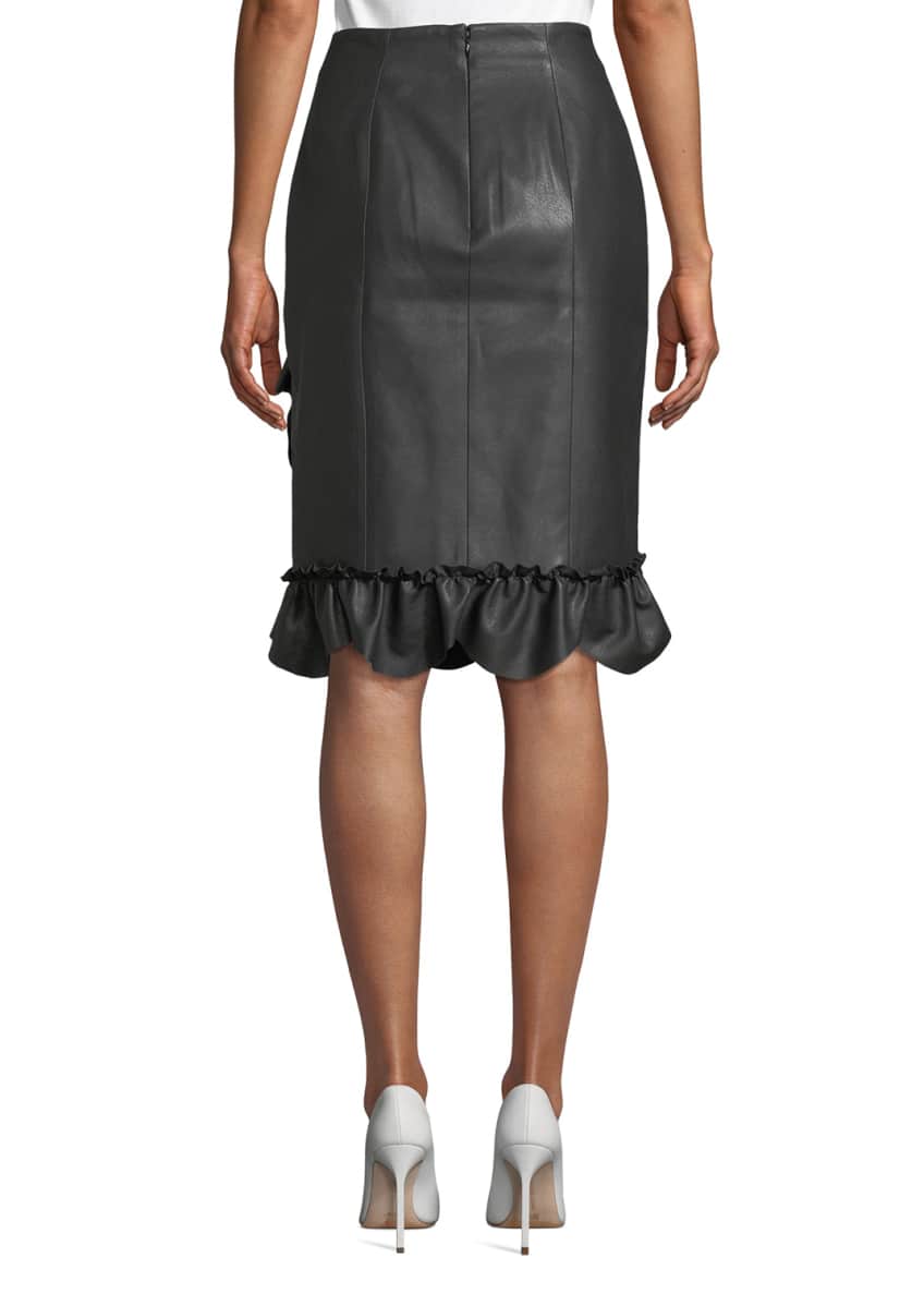 Rebecca Taylor Vegan Leather Ruffle Skirt and Matching Items & Matching ...