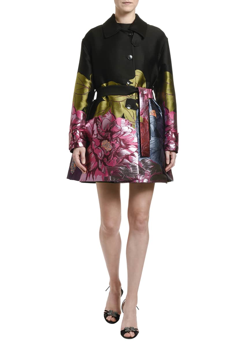 Valentino Garavani Floral Embroidered Topper Coat and Matching Items ...