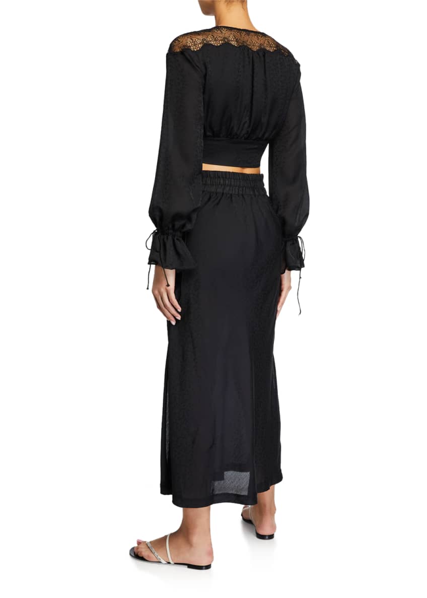 SIMKHAI Sandy Chiffon Jacquard Coverup Top and Matching Items ...