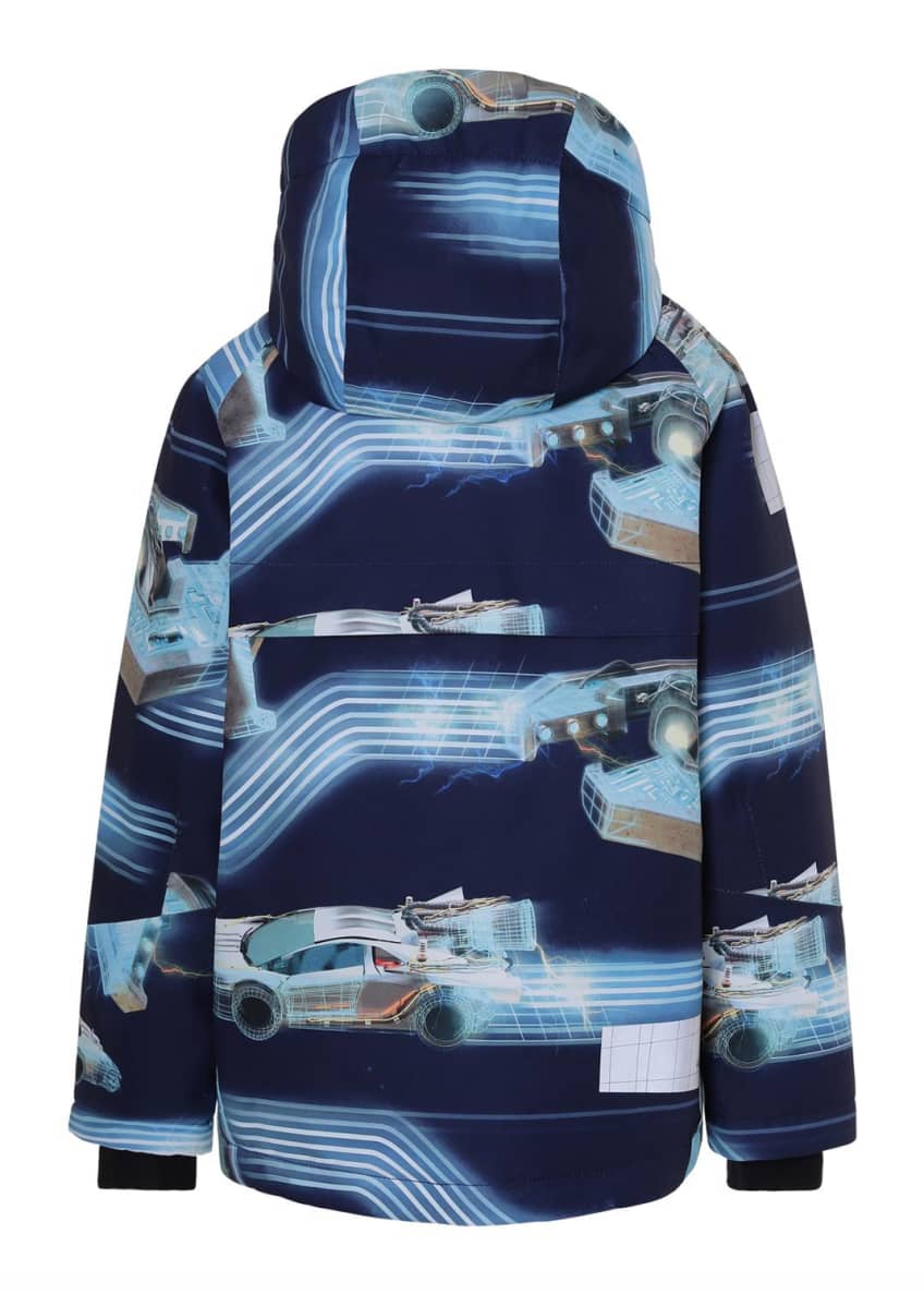 Molo Boy's Castor Waterproof Car-Print Jacket, Size 8-12 and Matching ...