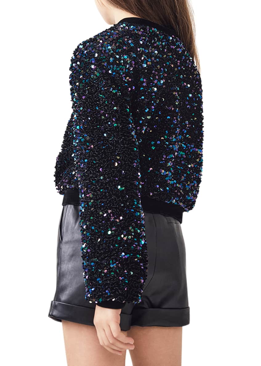 Bardot Junior Girl's Nikki Sequined Bomber Jacket, Size 8-16 and ...