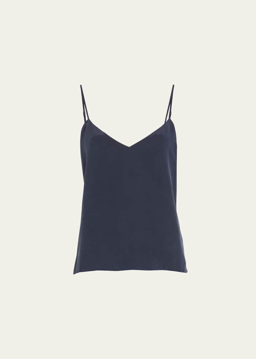 L'Agence Jane V-Neck Spaghetti-Strap Silk Tank and Matching Items ...