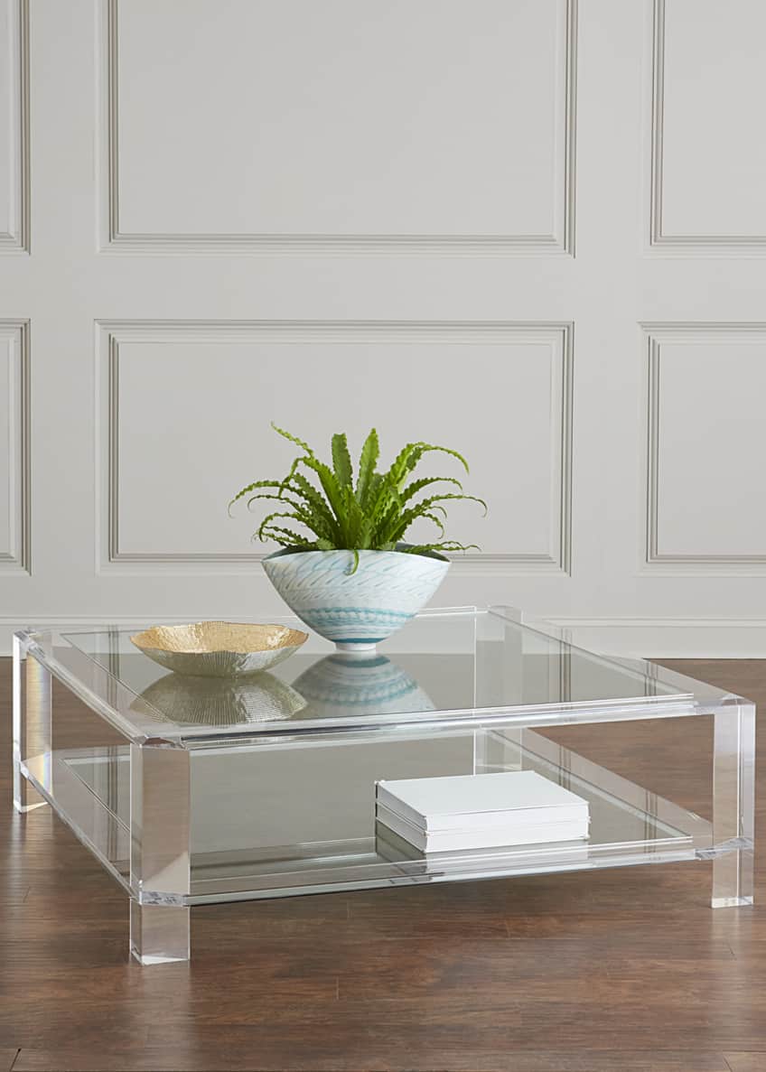 Interlude Home Surrey Acrylic Square Cocktail Table - Bergdorf Goodman