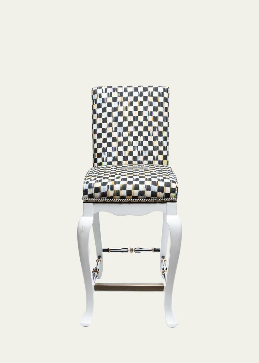 MacKenzie-Childs Courtly Check Counter Stool - Bergdorf Goodman