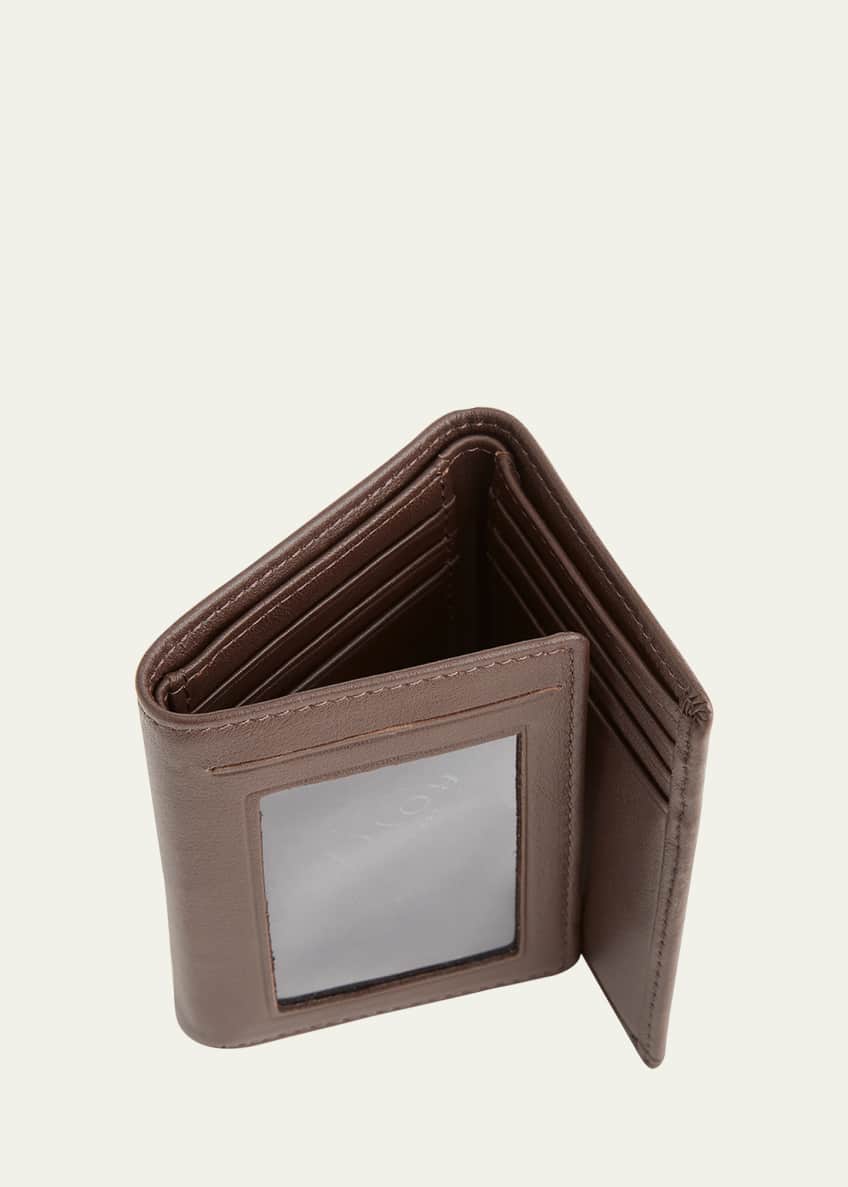 ROYCE New York Personalized Leather Trifold Wallet - Bergdorf Goodman