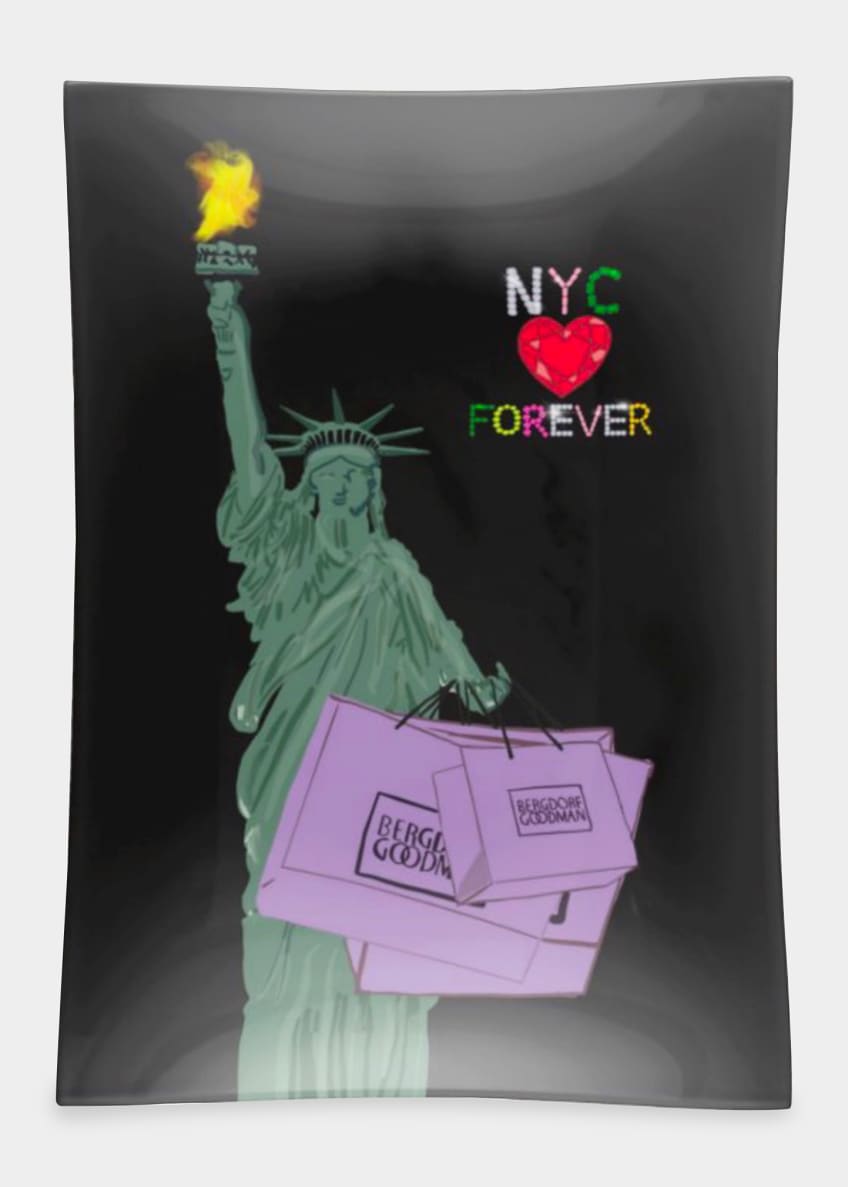 Lisa Bayer Liberty Rectangle Glass Tray - Bergdorf Goodman