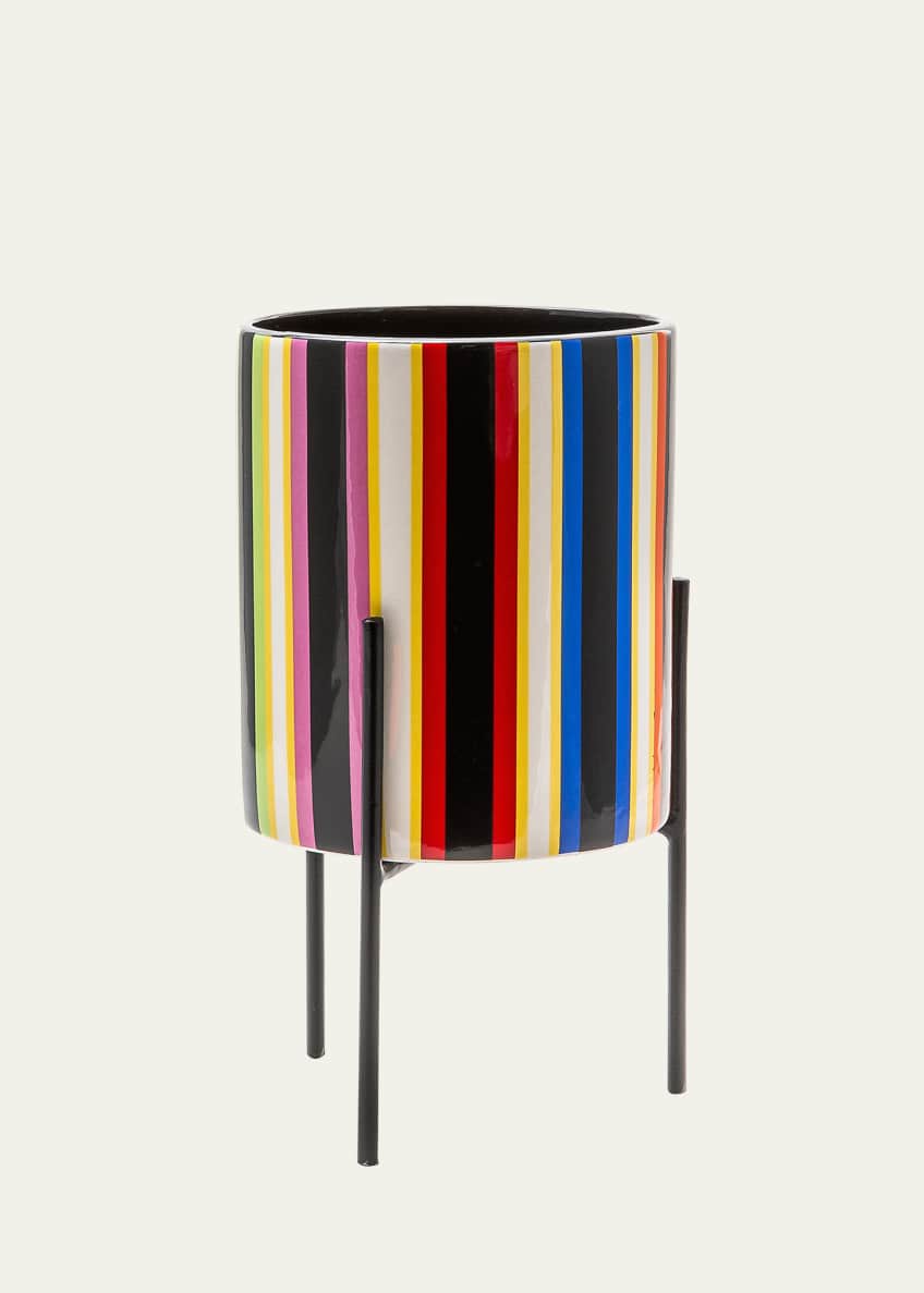 MacKenzie-Childs Avant Garden Stripe Tabletop Planter - Bergdorf Goodman