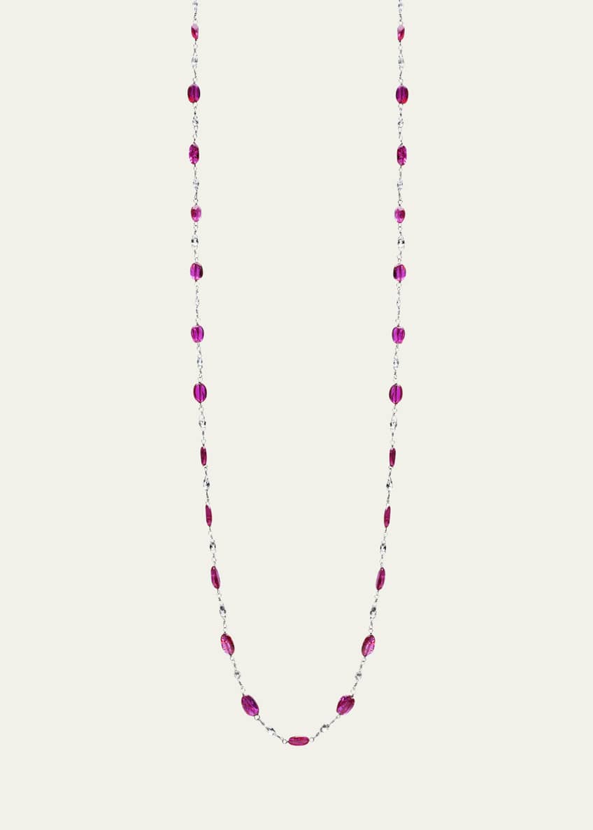 Paul Morelli Platinum Necklace With Diamonds and Ruby - Bergdorf Goodman