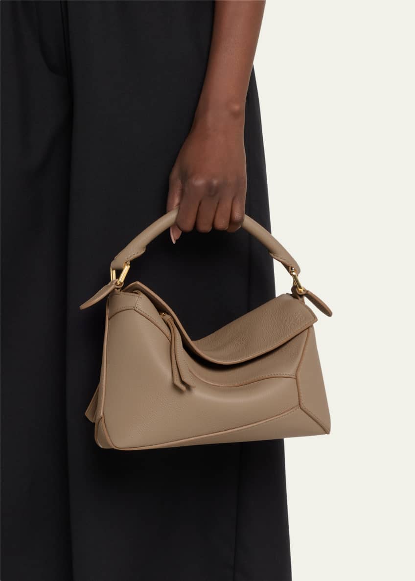 Loewe Puzzle Edge Mini Top-Handle Bag in Grained Leather - Bergdorf Goodman