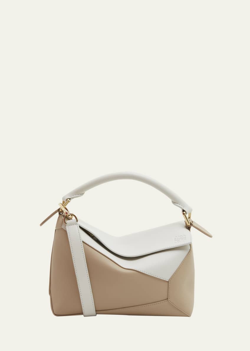 Loewe Puzzle Edge Small Top-Handle Bag in Bicolor Leather - Bergdorf ...