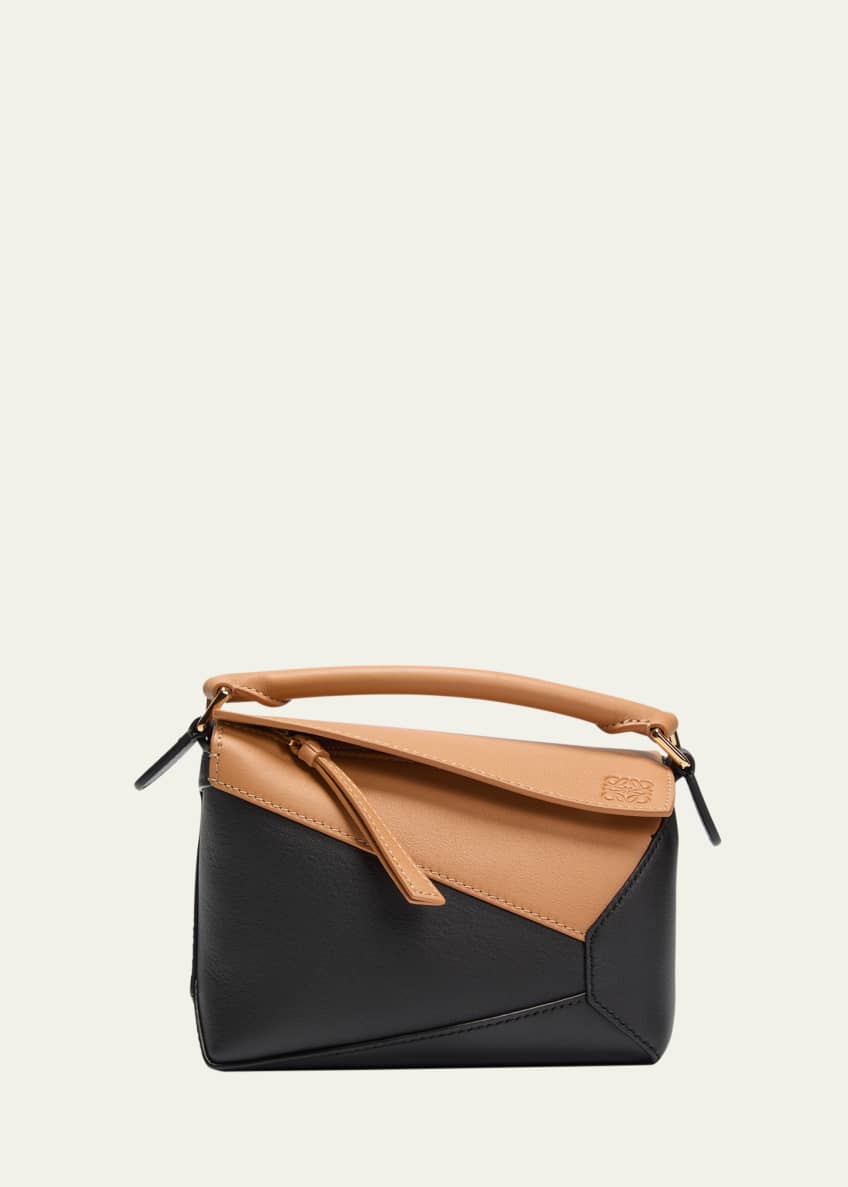 Loewe Mini Puzzle Edge Bicolor Top-Handle Bag - Bergdorf Goodman