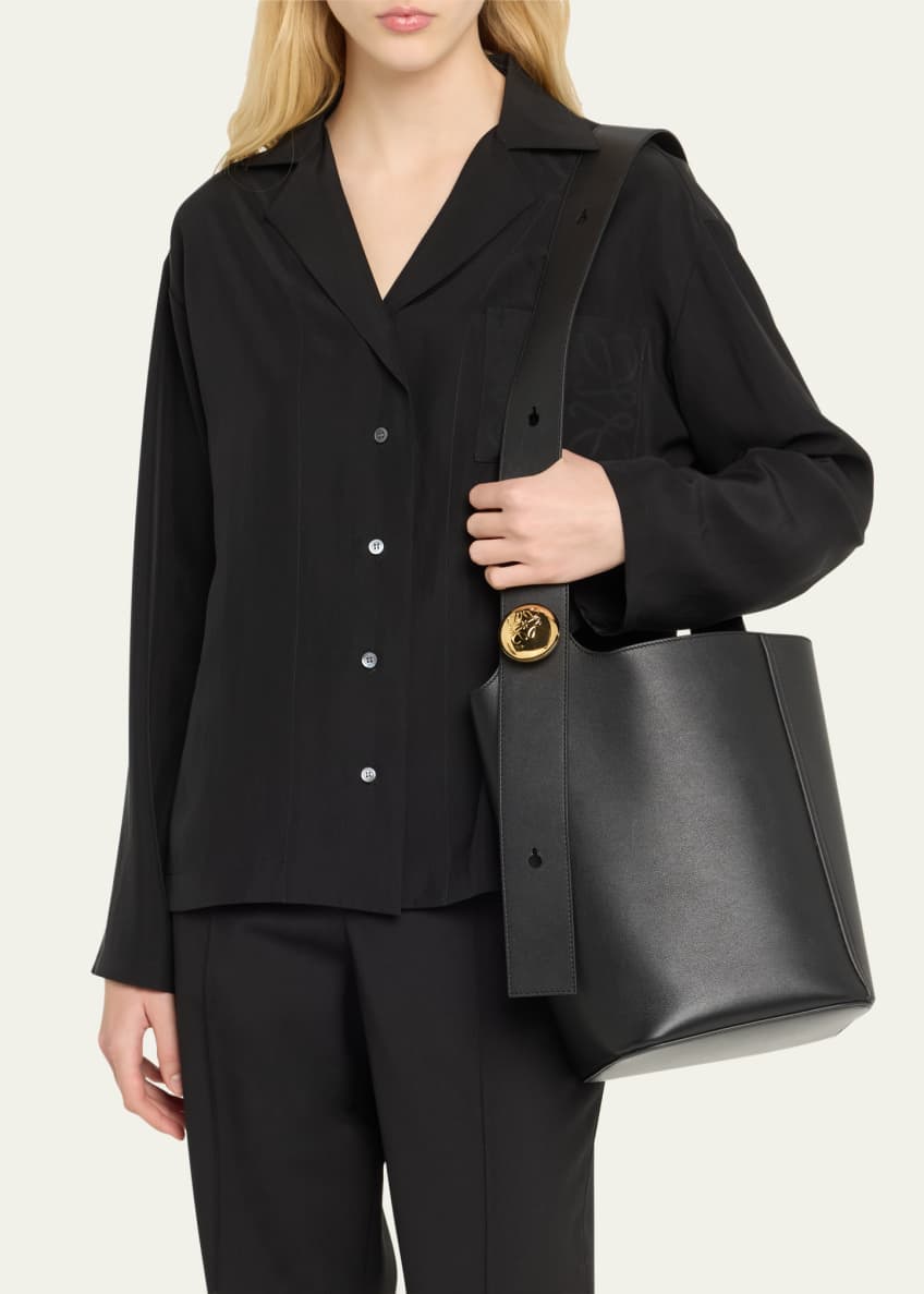 Loewe Anagram Pebble Leather Bucket Bag - Bergdorf Goodman