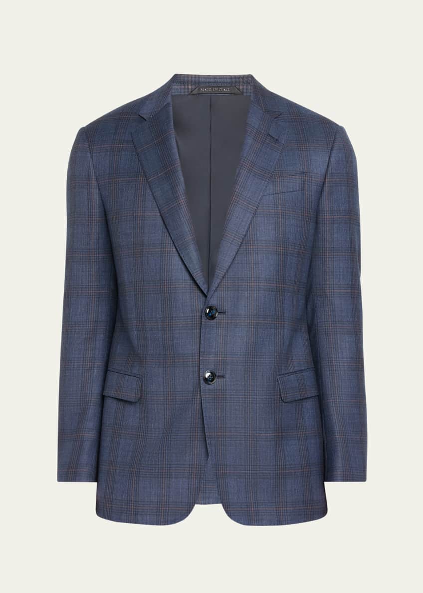 Giorgio Armani Men's Windowpane Plaid Sport Coat - Bergdorf Goodman Giorgio Armani Men's Windowpane Plaid Sport Coat - Bergdorf Goodman