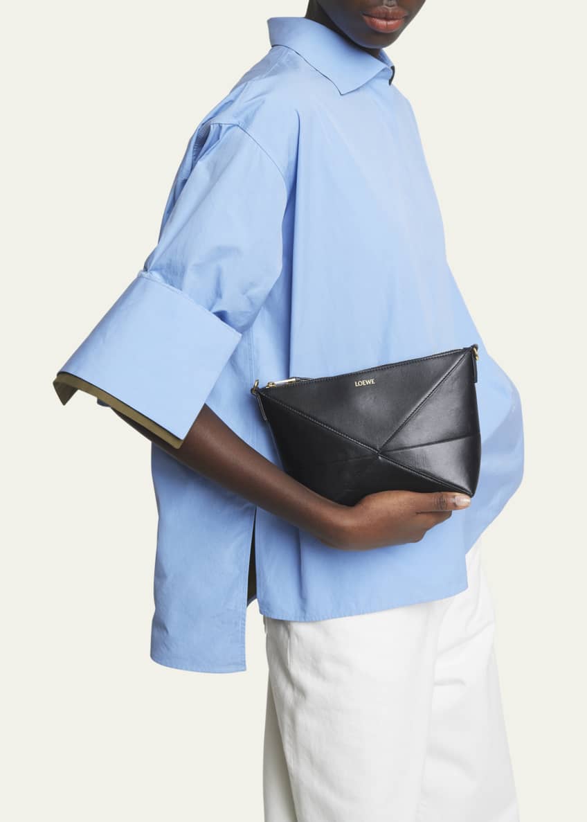 Loewe Puzzle Fold Leather Pouch Shoulder Bag - Bergdorf Goodman