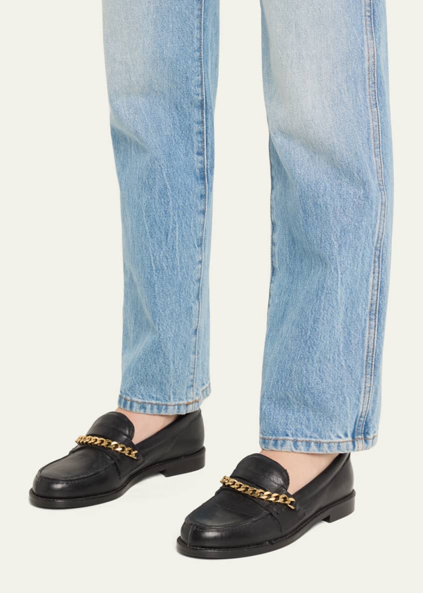 Golden Goose Jerry Chain Leather Penny Loafers - Bergdorf Goodman