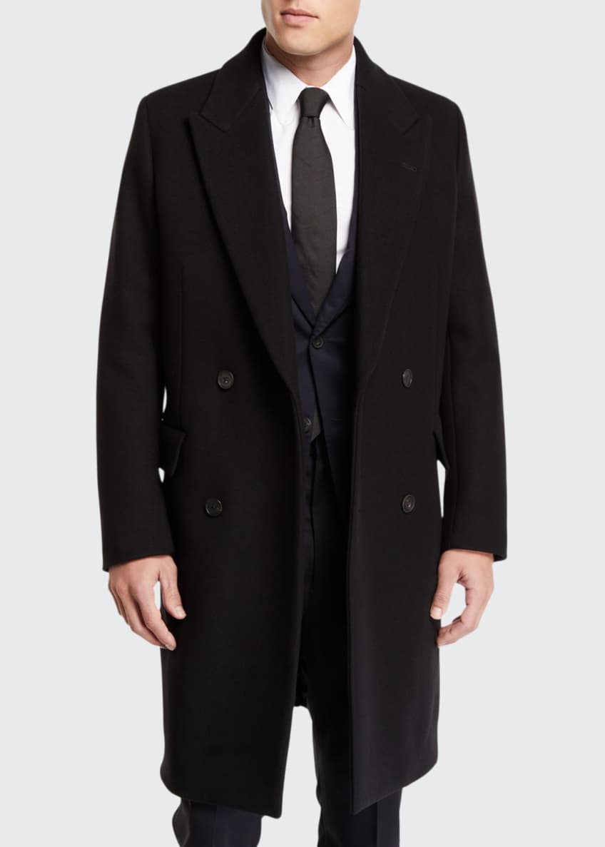 THE ROW Men's Mickey Double-Breasted Wool Overcoat and Matching Items ...