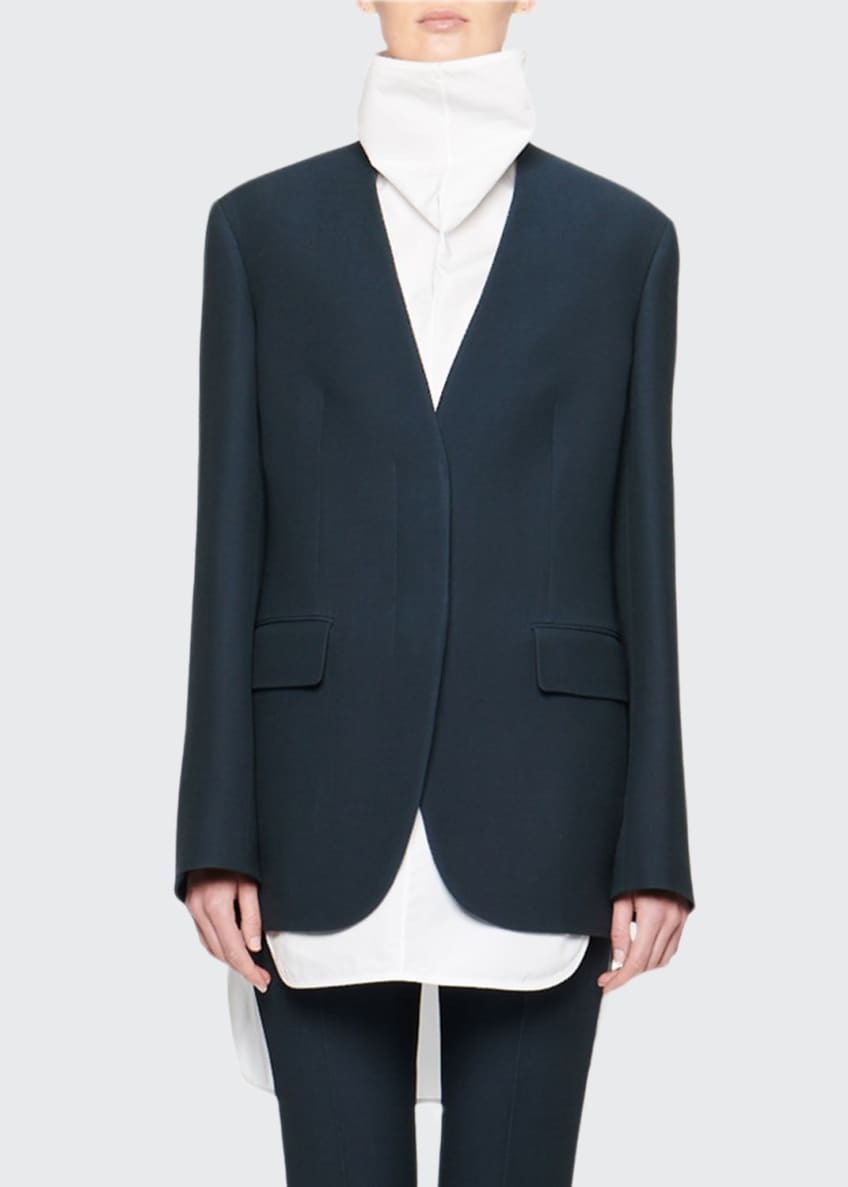 THE ROW Murray Collarless Wool Jacket and Matching Items & Matching ...