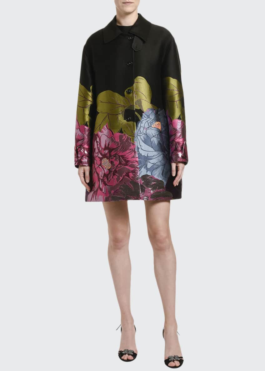 Valentino Garavani Floral Embroidered Topper Coat and Matching Items ...